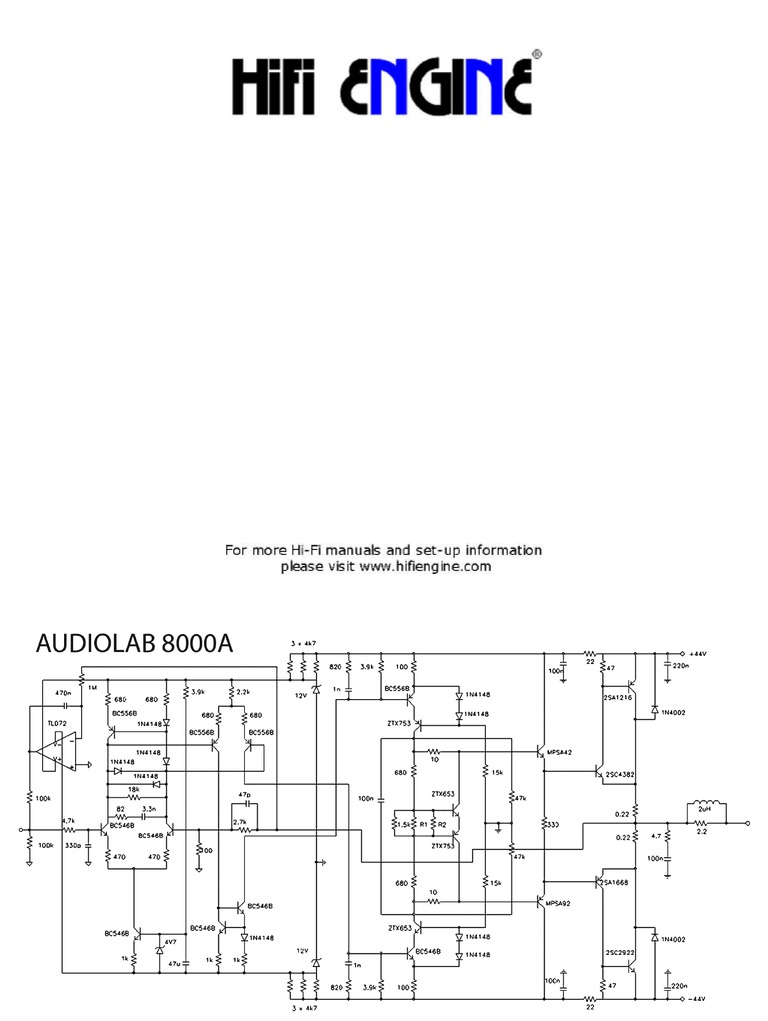 AudioLab 8000A Schematic | PDF