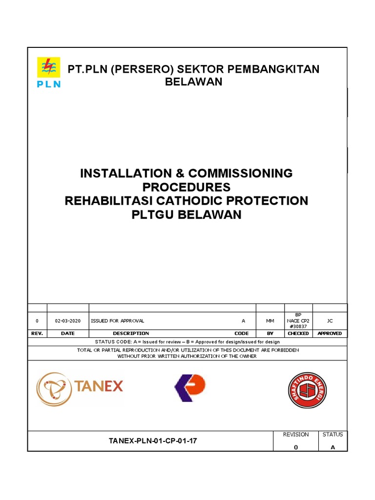 CP Installation & Commissioning Procedure | PDF | Drilling Rig | Rectifier