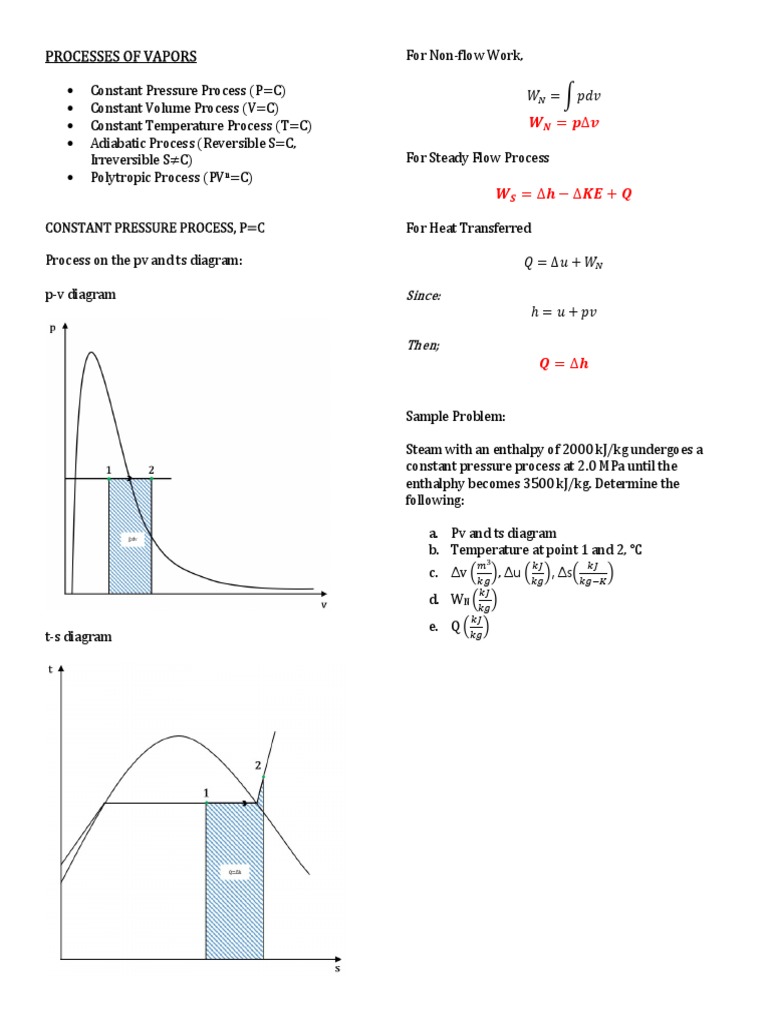 Constant Pressure Process | PDF