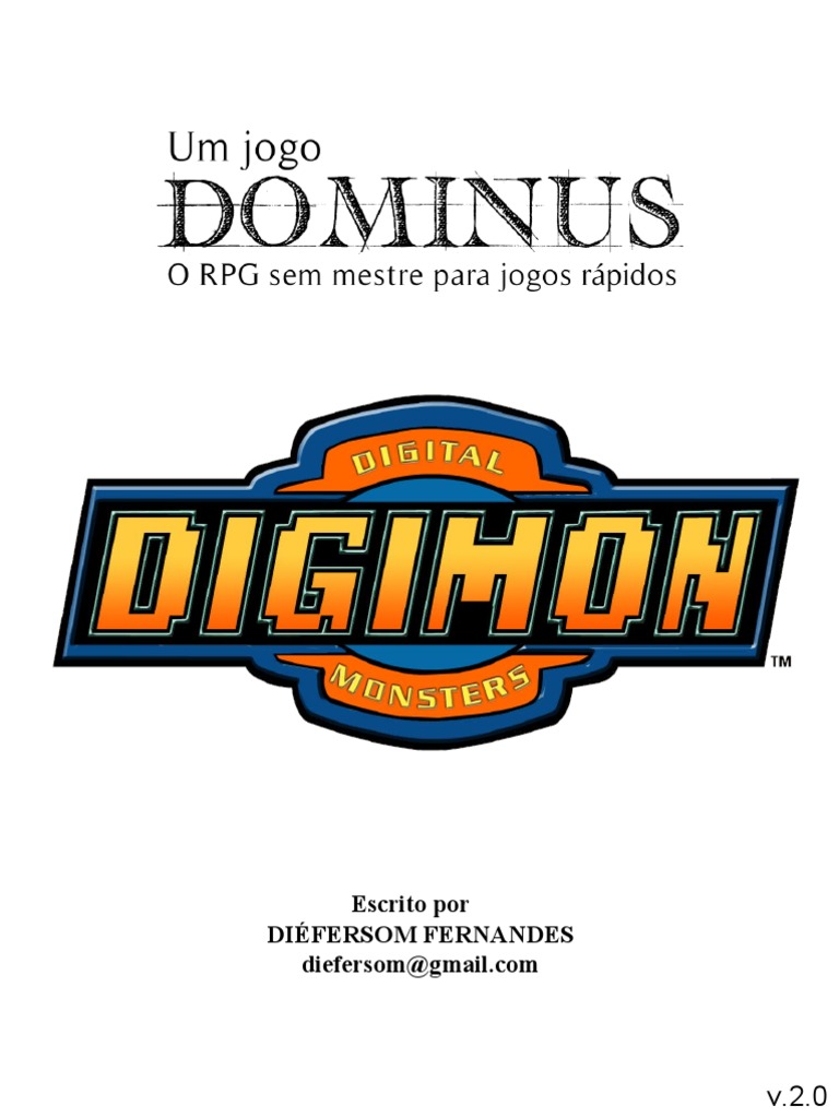 DOMINUS - DIGIMON V2.0 - Impressão | PDF | Jogos de RPG | Humano