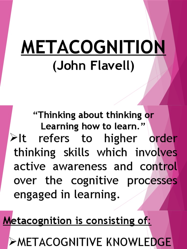 Metacognition | PDF | Metacognition | Educational Psychology