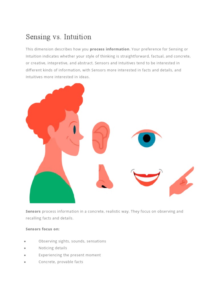 Sensing vs. Intuition: Sensors Process Information in A Concrete ...