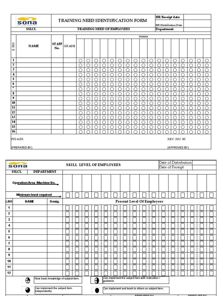 Employee Training Needs Form | PDF | Business
