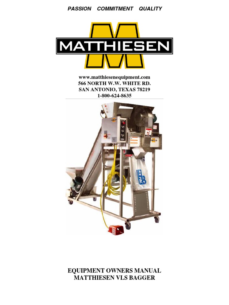 Bagger Manual | PDF | Bearing (Mechanical) | Switch
