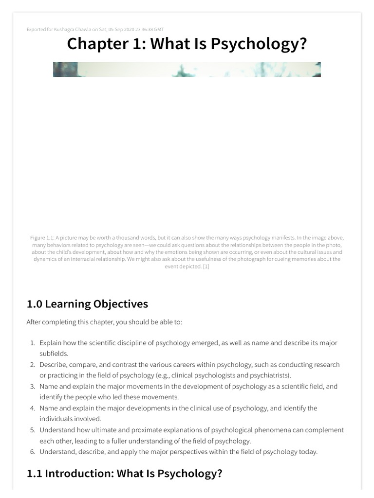 Reading Assignment - What Is Psychology - Top Hat PDF | Download Free ...