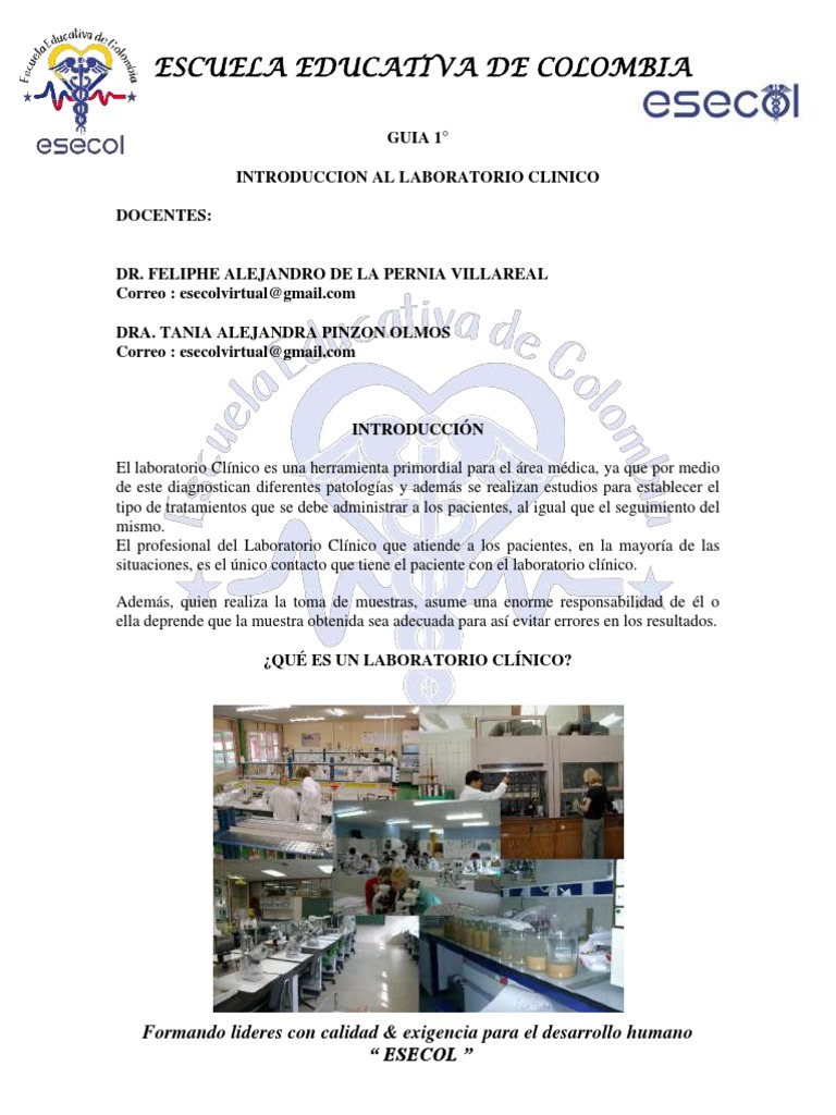 Guía de Introducción al Laboratorio Clínico | PDF | Laboratorios | Sangre