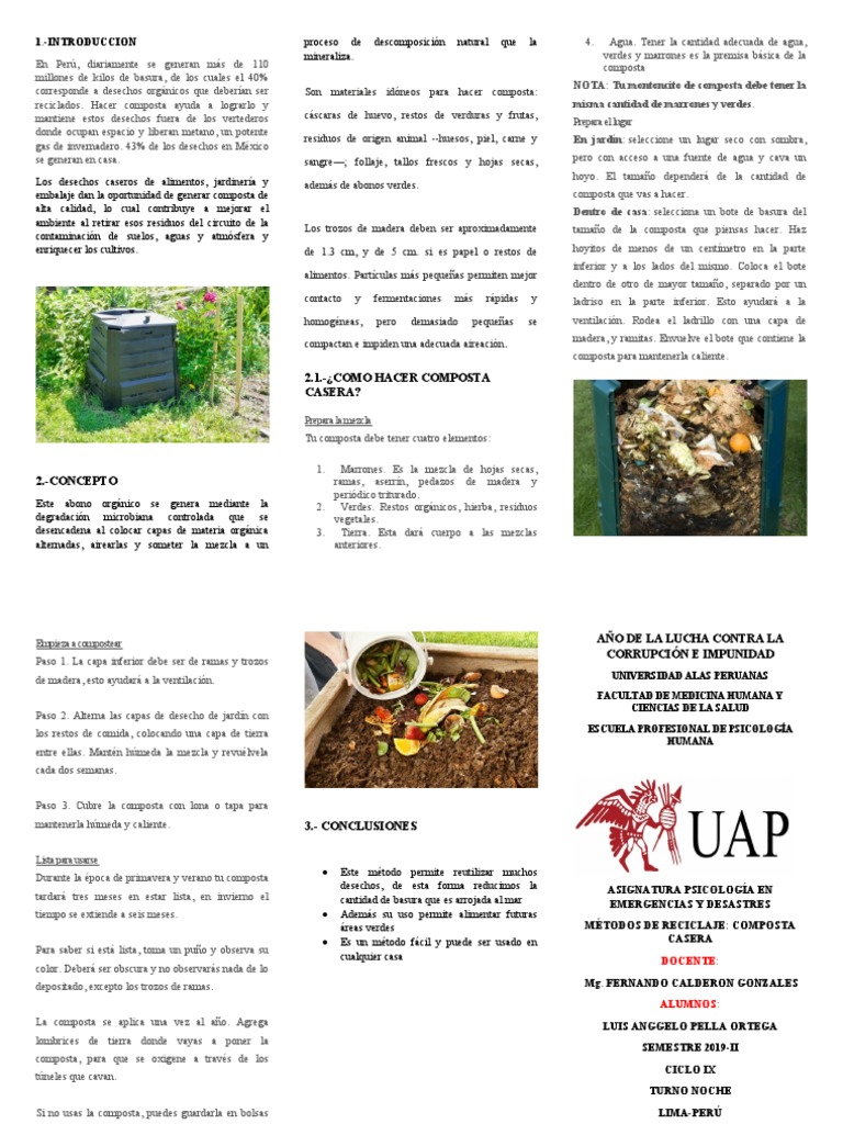 Triptico | PDF | Compost | Residuos