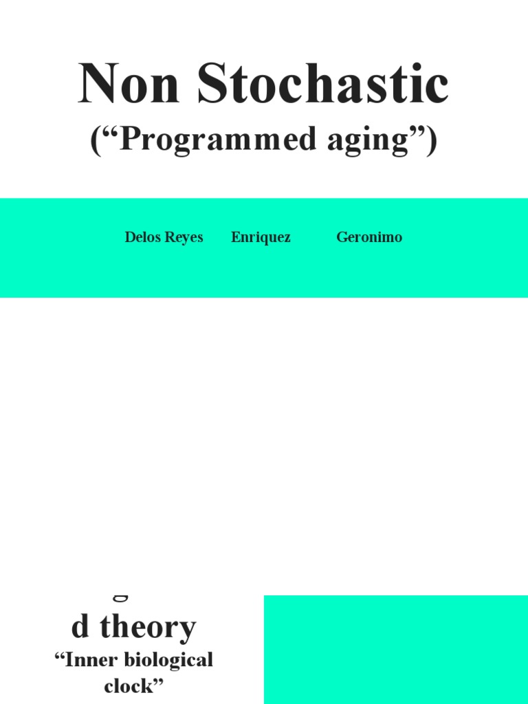 Non-Stochastic - Geria | PDF