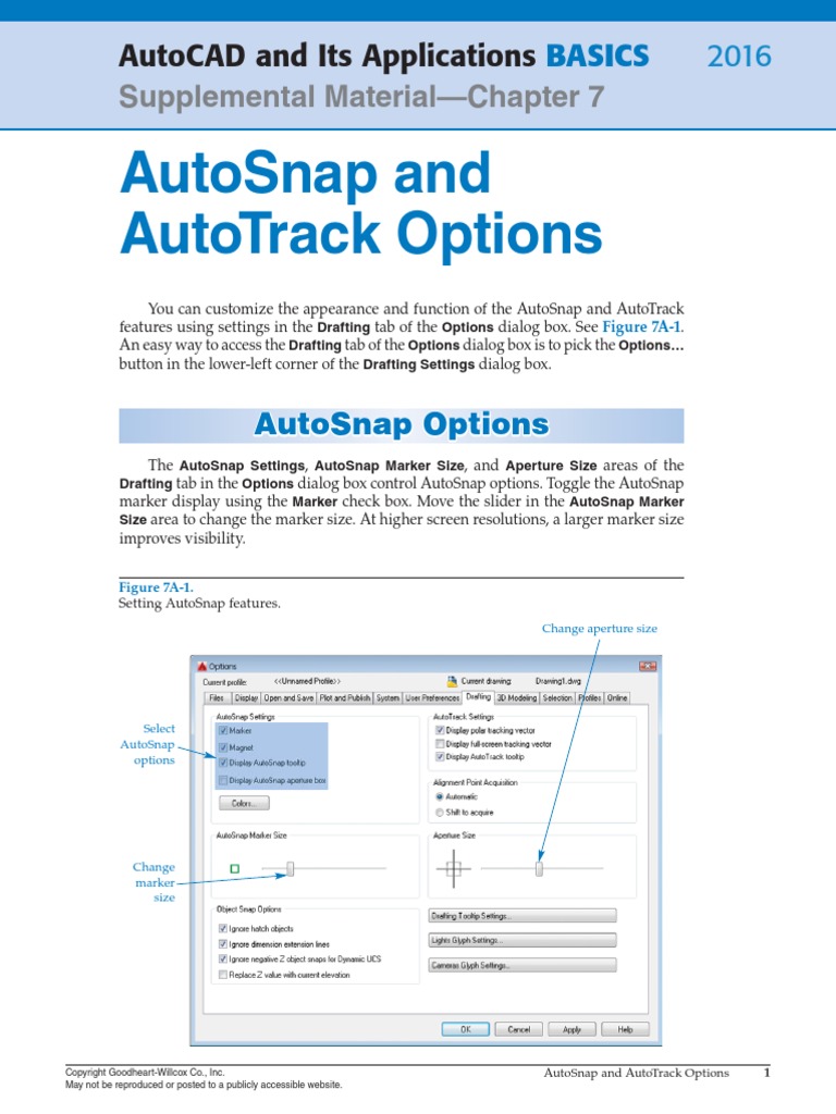 Autosnap and Autotrack Options: Supplemental Material-Chapter 7 | PDF ...
