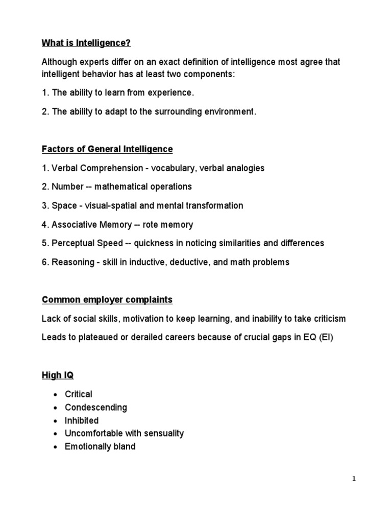 What Is Intelligence | PDF | Emotional Intelligence | Emotions