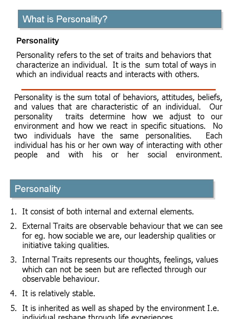 Personality | PDF | Extraversion And Introversion | Socialization