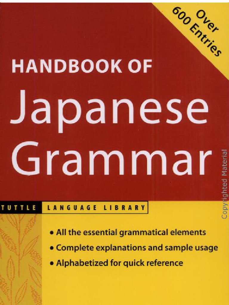 A Handbook of Japanese Grammar | PDF