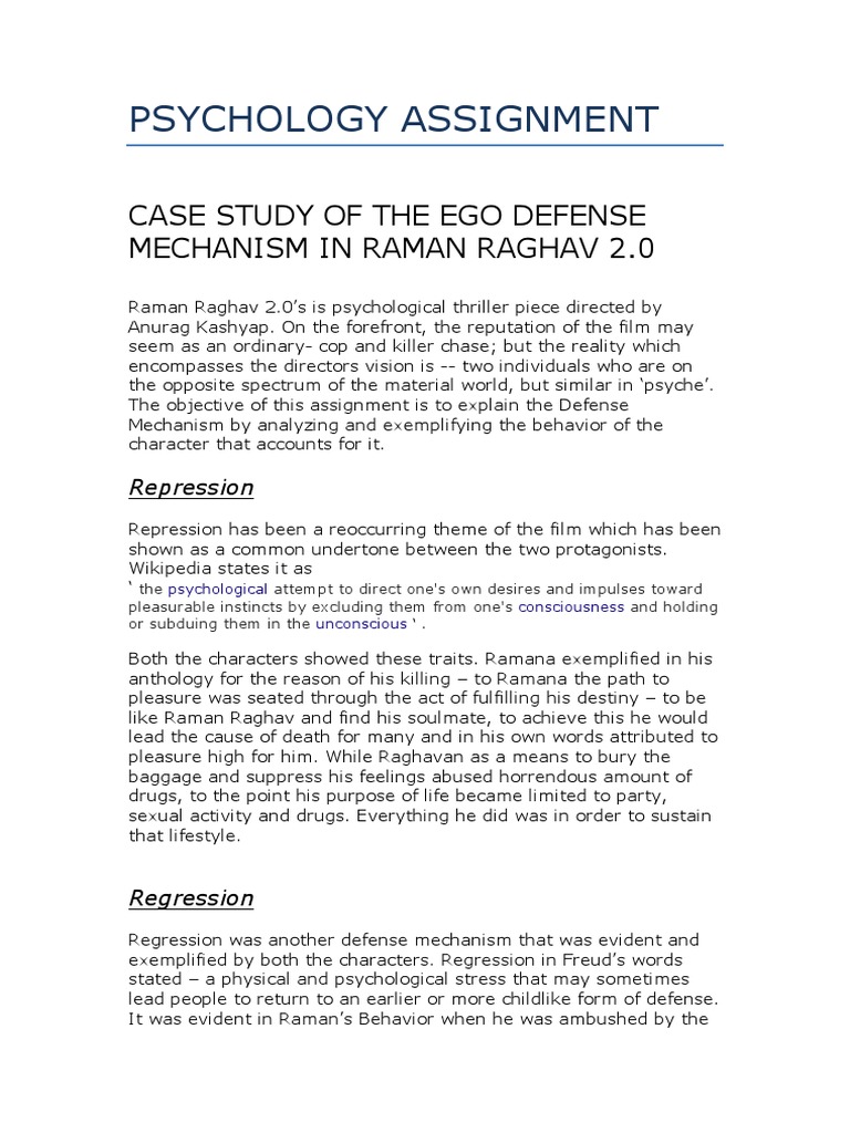 Psychology Assignment | PDF | Id | Psychology