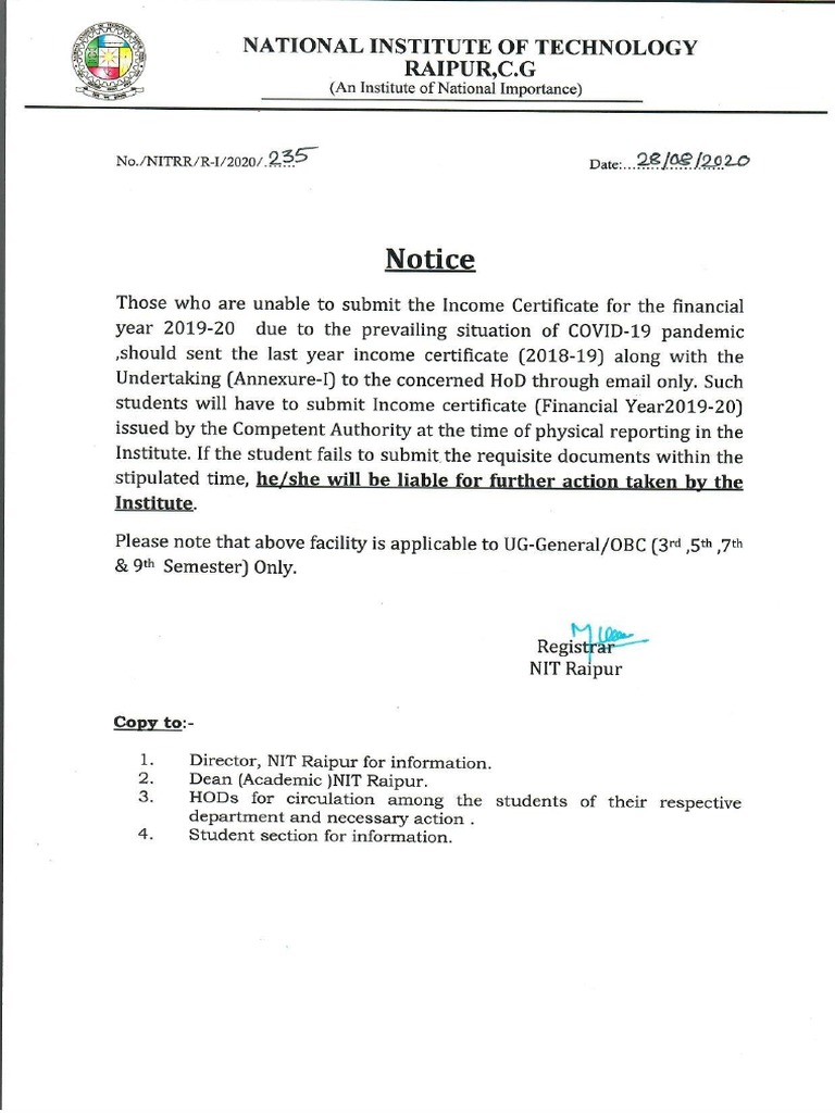 Undertaking of Income Certificate PDF | PDF