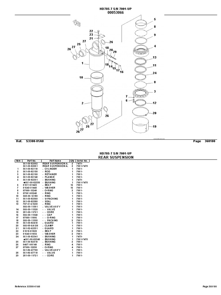 Rear Suspension HD785-7 | PDF | Machines | Mechanical Engineering