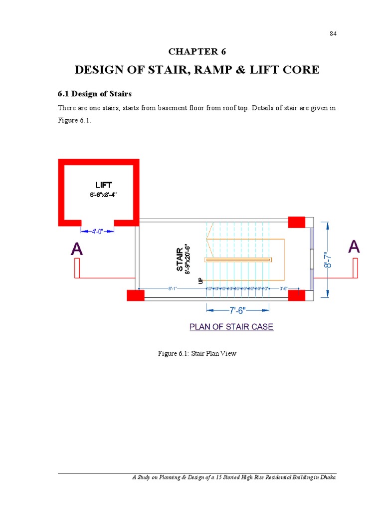 Stair and Lift Core Design Plan | PDF | Stairs | Architectural Design