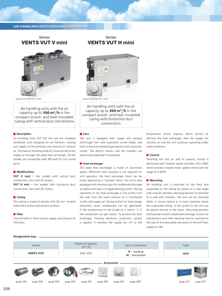 6489 44 VUT 300V Mini PDF | PDF | Duct (Flow) | Electromechanical ...