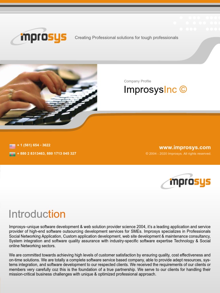Improsys: Creating Professional Solutions For Tough Professionals | PDF ...