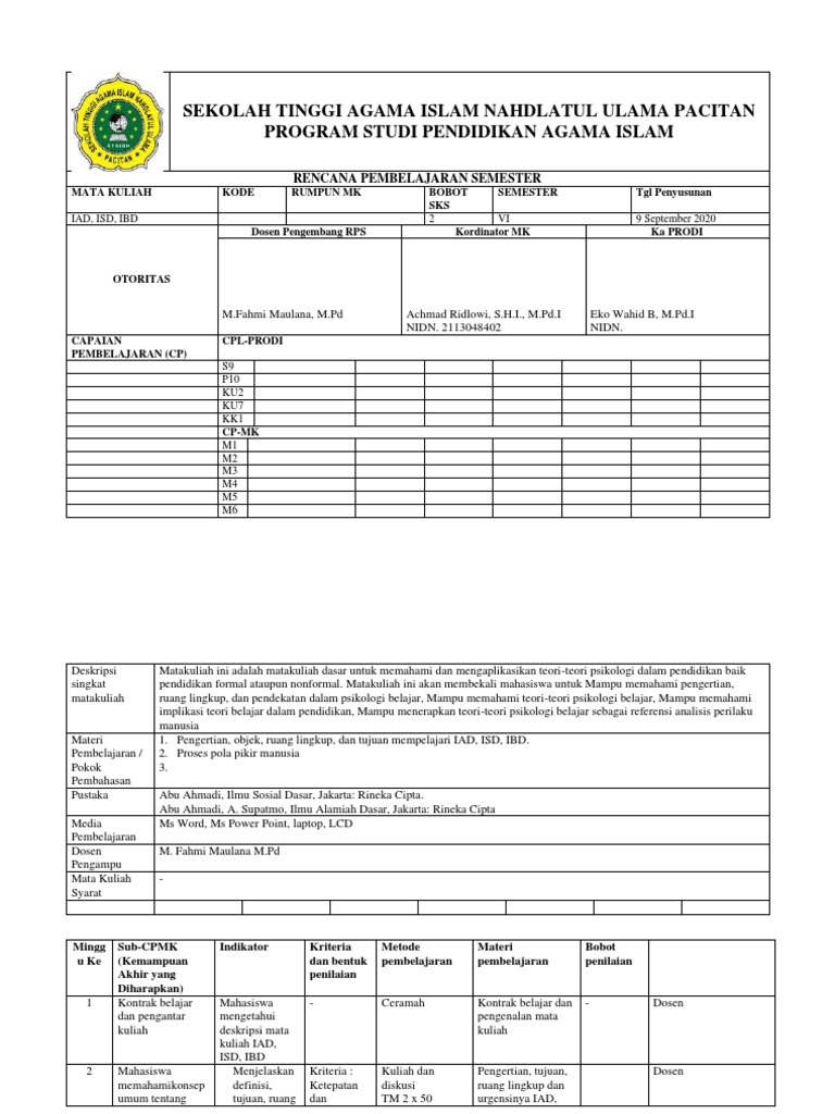 RPS Iad Isd Ibd | PDF