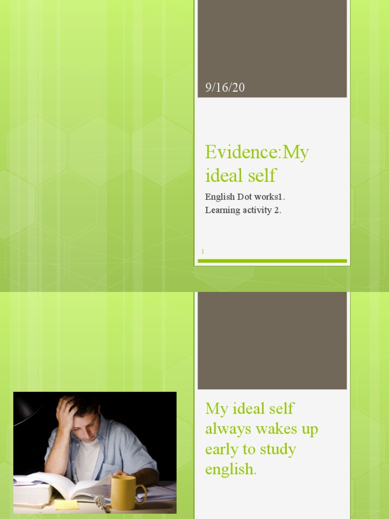 Evidence:My Ideal Self: English Dot Works1. Learning Activity 2 | PDF ...