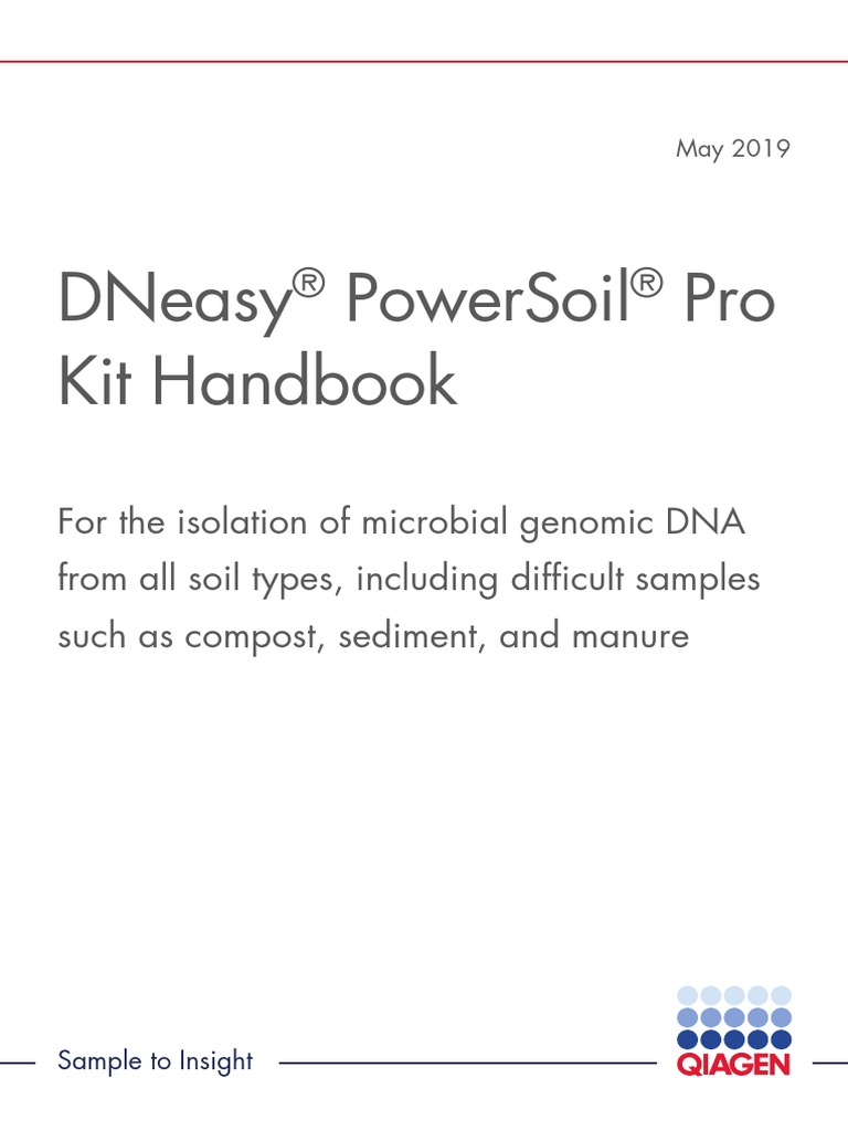 Dneasy Powersoil Pro Kit Handbook | PDF | Polymerase Chain Reaction ...