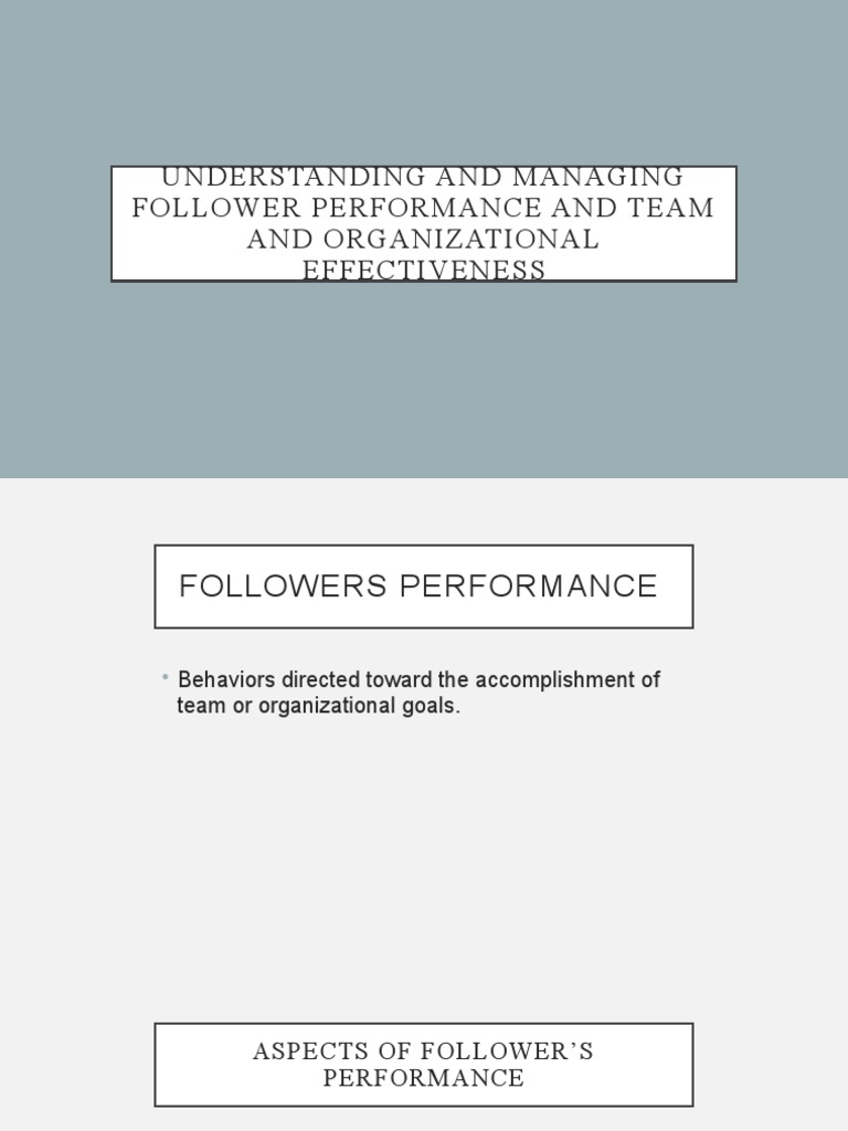 Managing Follower Performance Effectively | PDF | Self-Improvement
