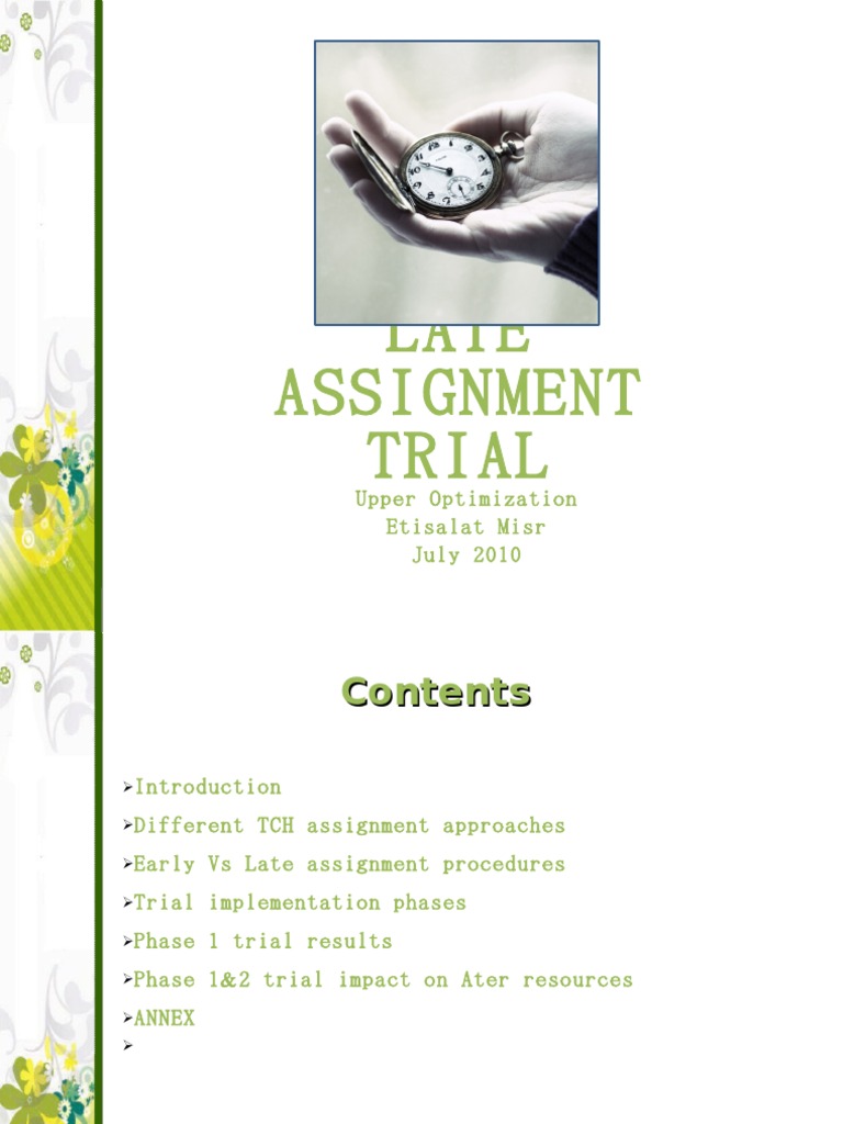 Late TCH Assignment Trial Results | PDF | Telecommunications ...