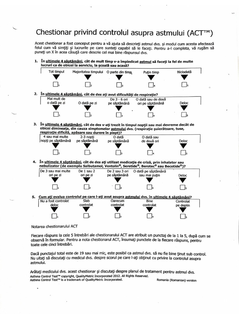 Chestionar Act | PDF