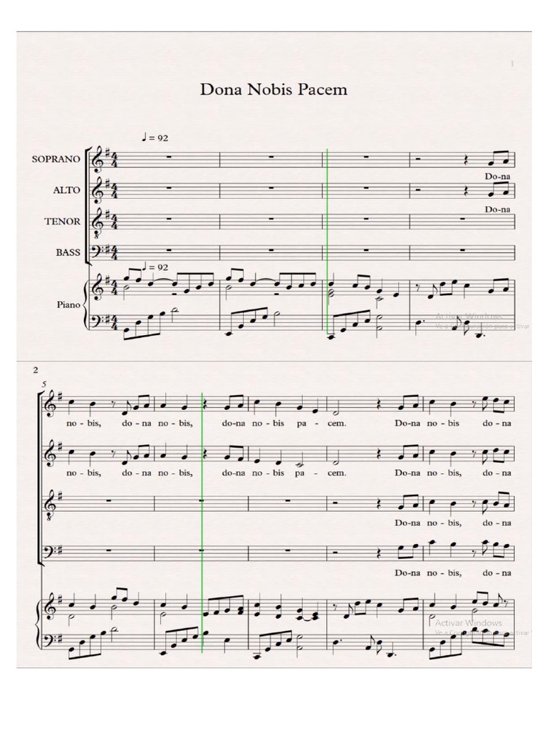 Dona Nobis Pacem - Mary Lynn Lightfoot | PDF