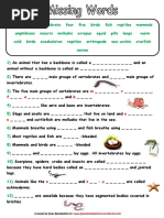 Science 6 Q2 Worksheet Week 14 | PDF | Invertebrate | Egg