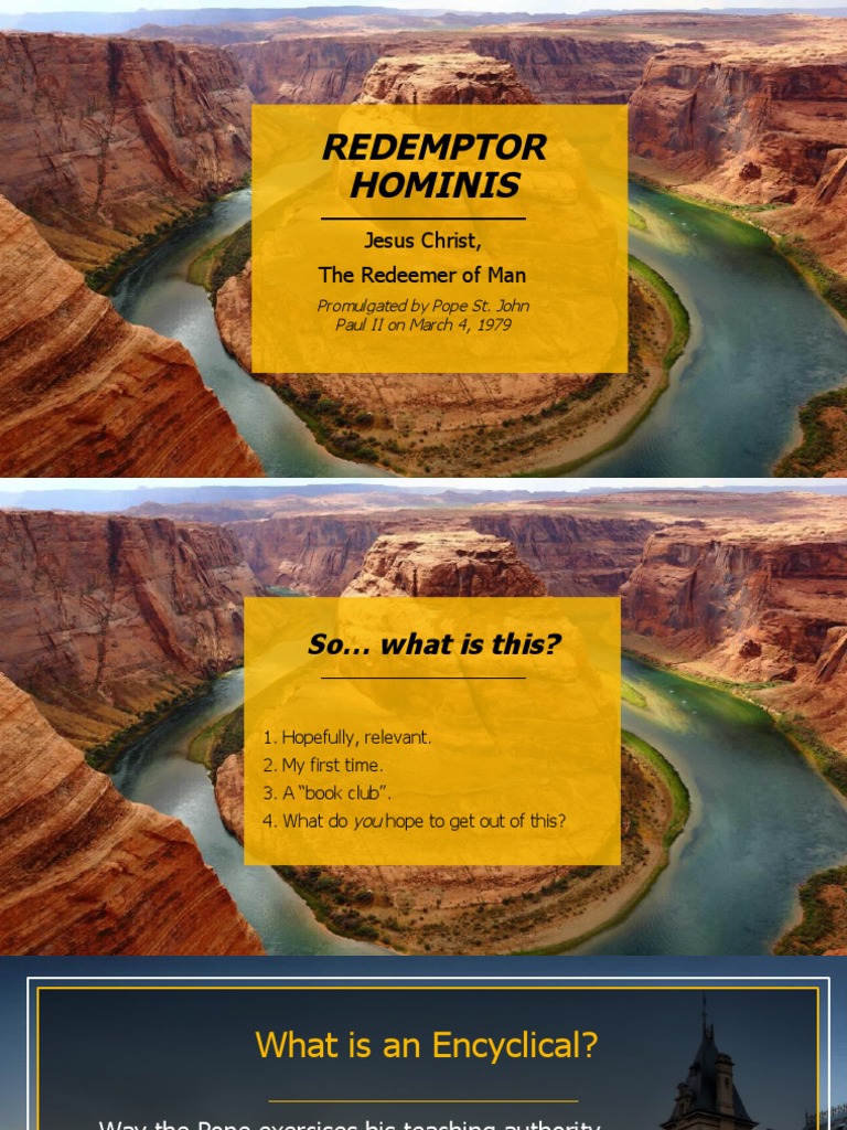 Redemptor Hominis: Jesus Christ, The Redeemer of Man | PDF | Catholic ...