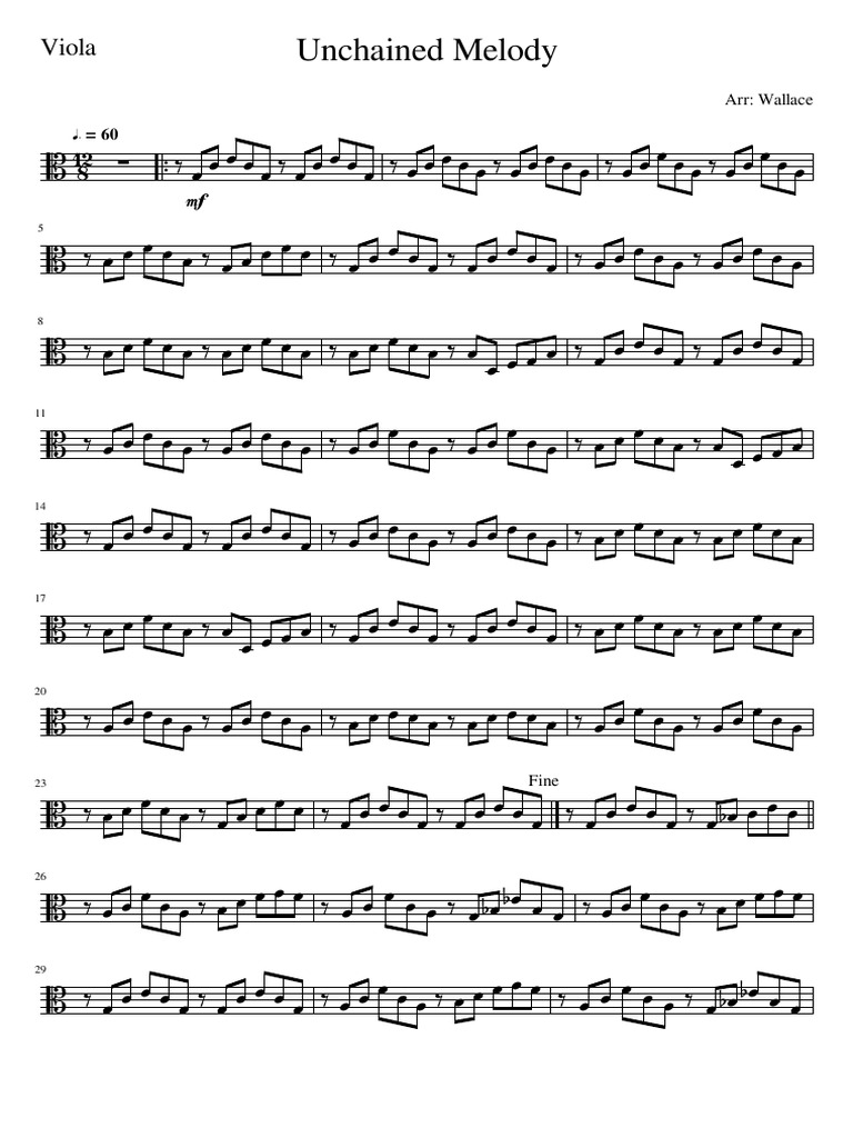Unchained Melody Parts-Viola | PDF