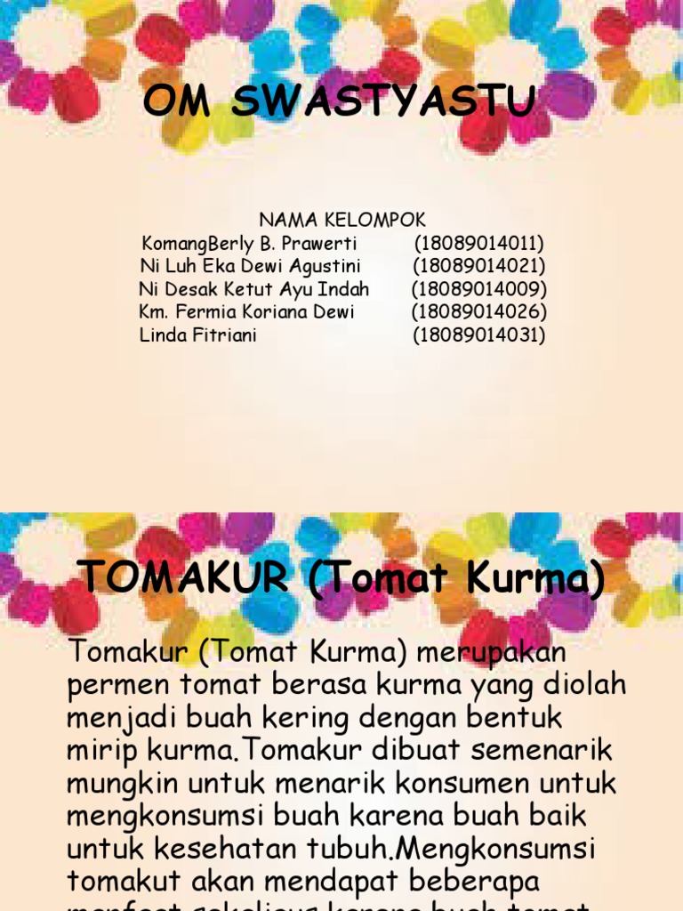 Tomakur: Inovasi Permen Tomat | PDF