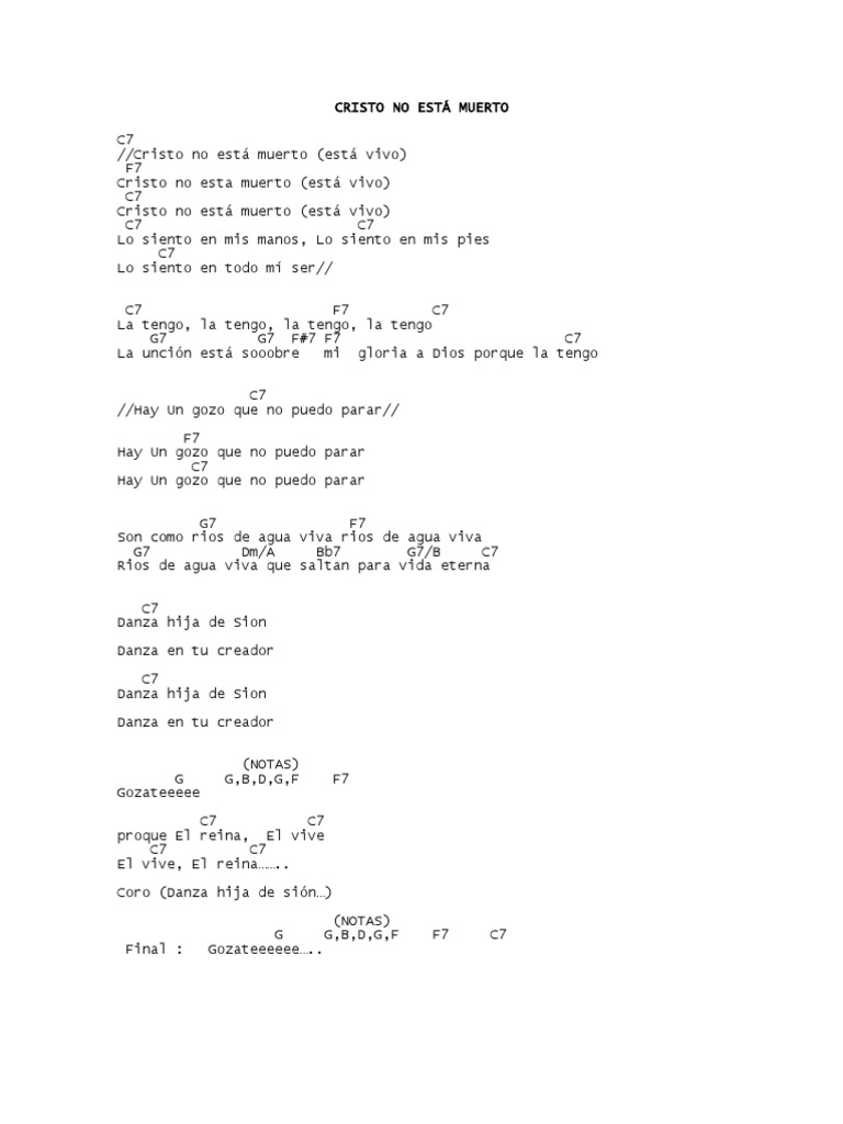 CRISTO NO EST MUERTO - Acorde | PDF