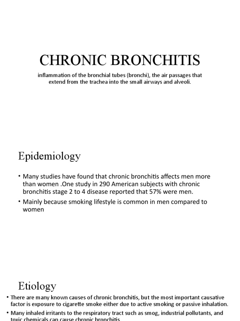Chronic Bronchitis | PDF | Bronchitis | Respiratory Tract