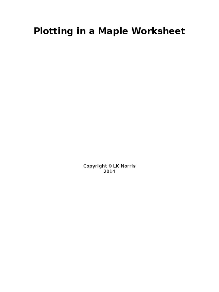 Plotting in A Maple Worksheet | PDF | Function (Mathematics) | Curve