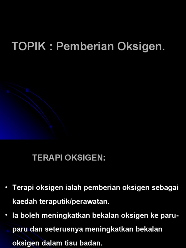 PEMBERIAN OKSIGEN Healthcare | PDF