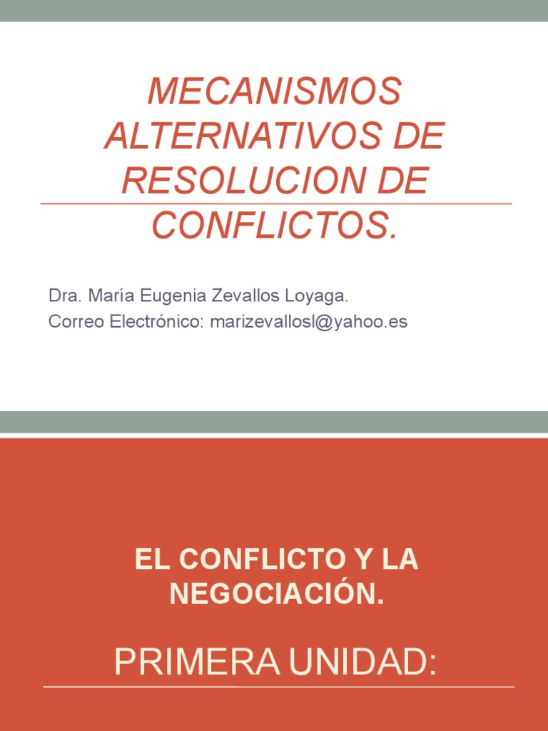 Mecanismos Alternativos de Resolucion de Conflictos1 | PDF | Jurisdicción | Conflicto (proceso)
