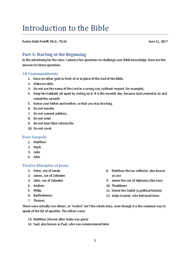 Introduction To The Bible PDF | PDF | Hebrew Bible | Bible