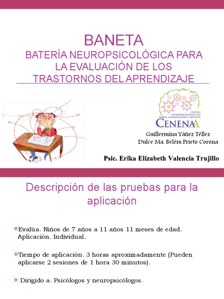 Protocolo BANETA para Evaluación Neuropsicológica | PDF | Palabra ...