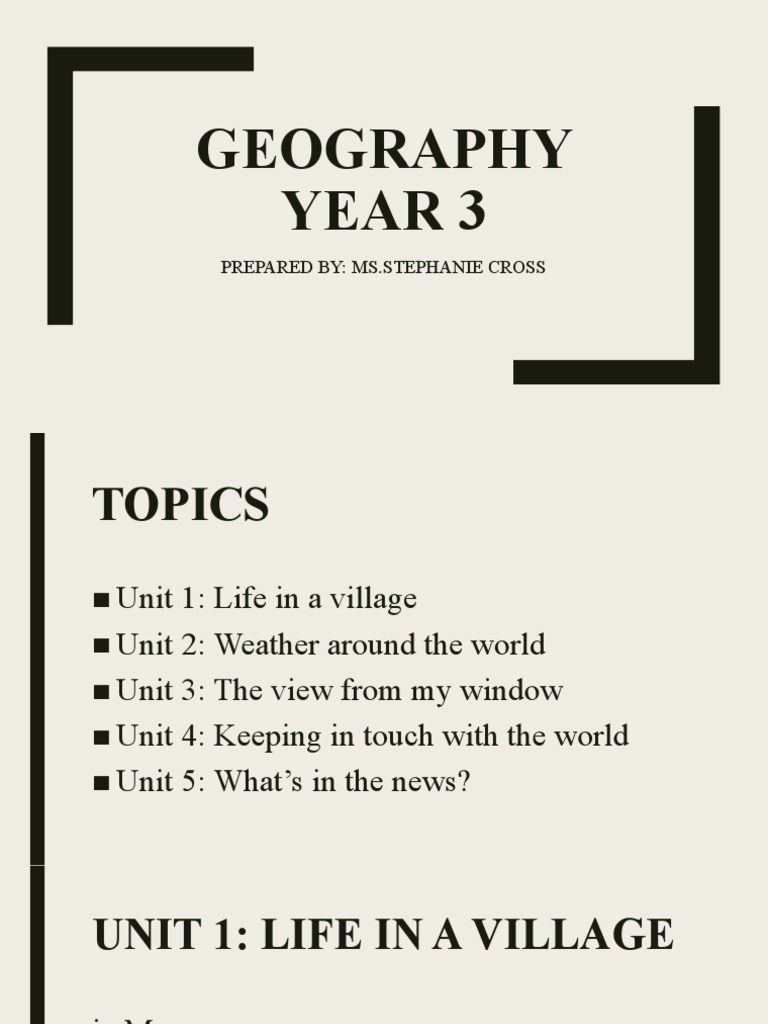 Year 3 Geography Curriculum Overview | PDF