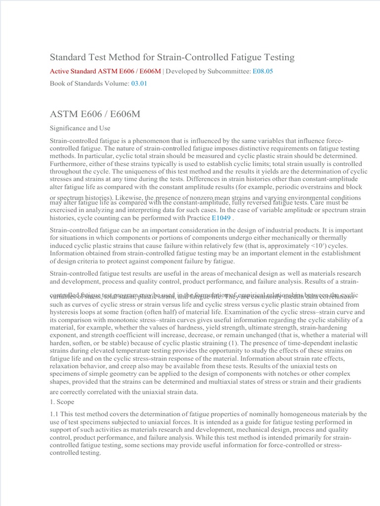 Vdocuments - MX - Standard Test Method For Straindocx Astm E606 E606m ...