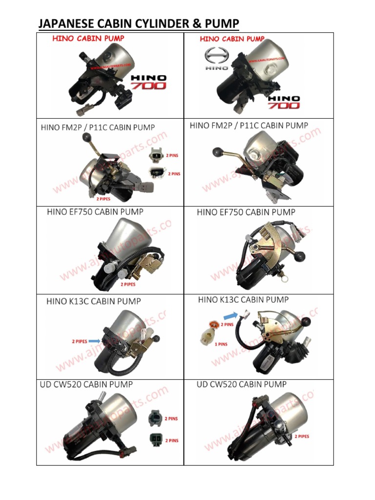 Japanese Cabin Cylinder & Pump | PDF