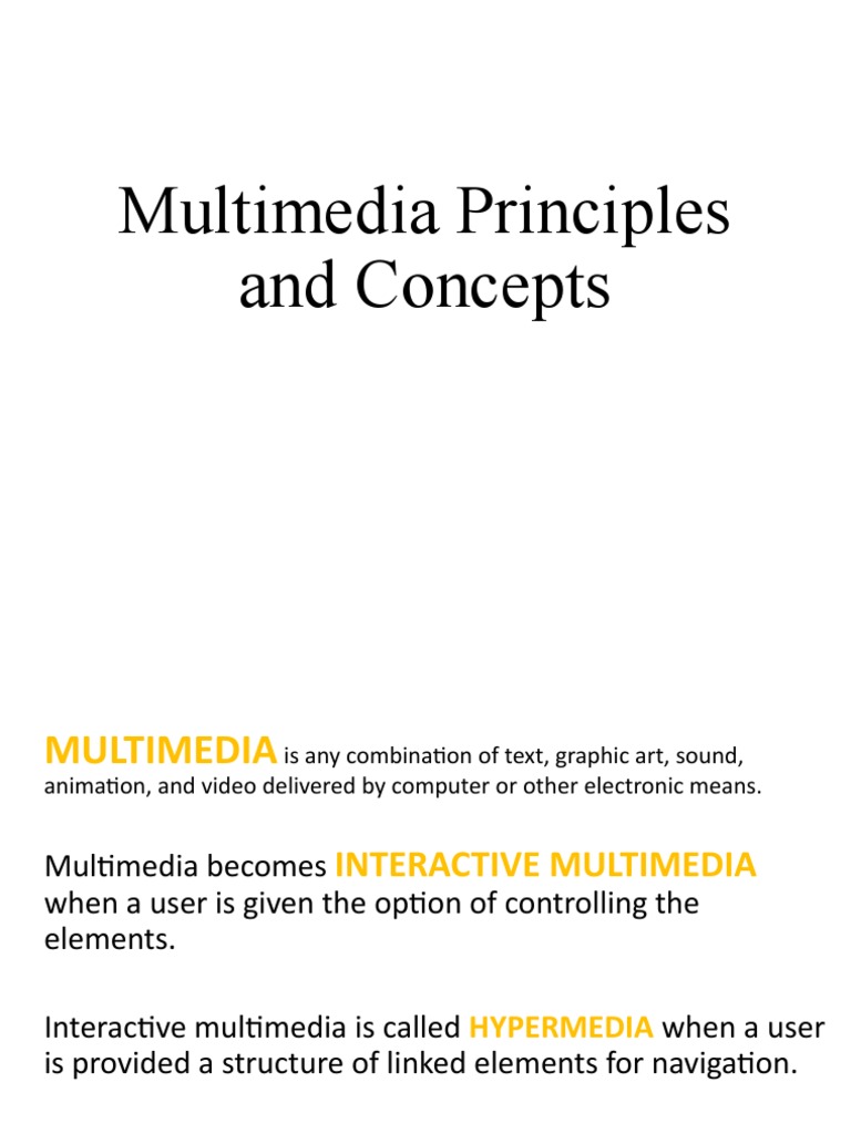 Lesson1 - Multimedia Principles and Concepts | PDF | Personal Computers ...
