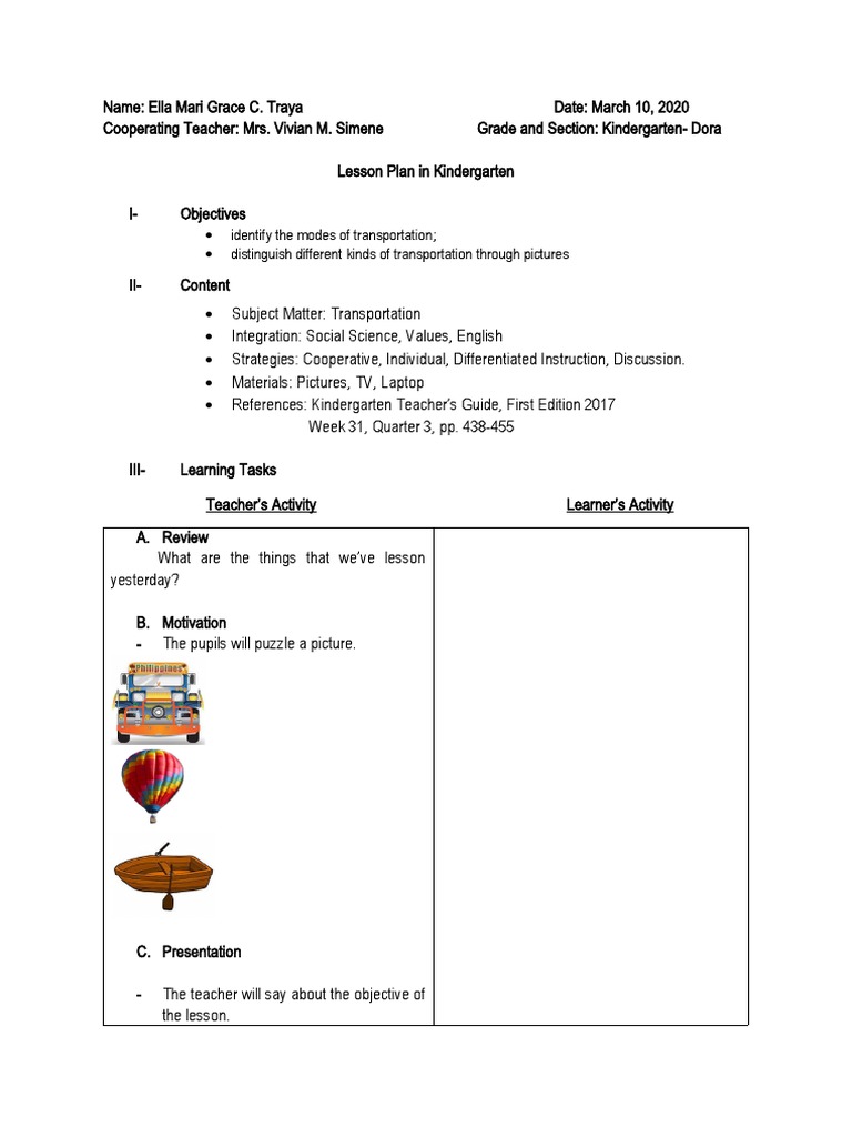 Identify The Modes of Transportation Distinguish Different Kinds of ...