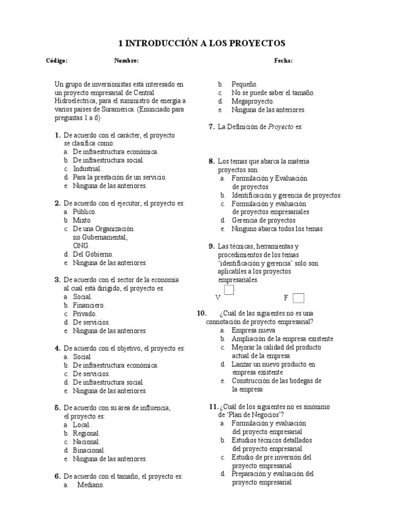 1 Introducción A Los Proyectostest | PDF | Diseño | Organización no ...