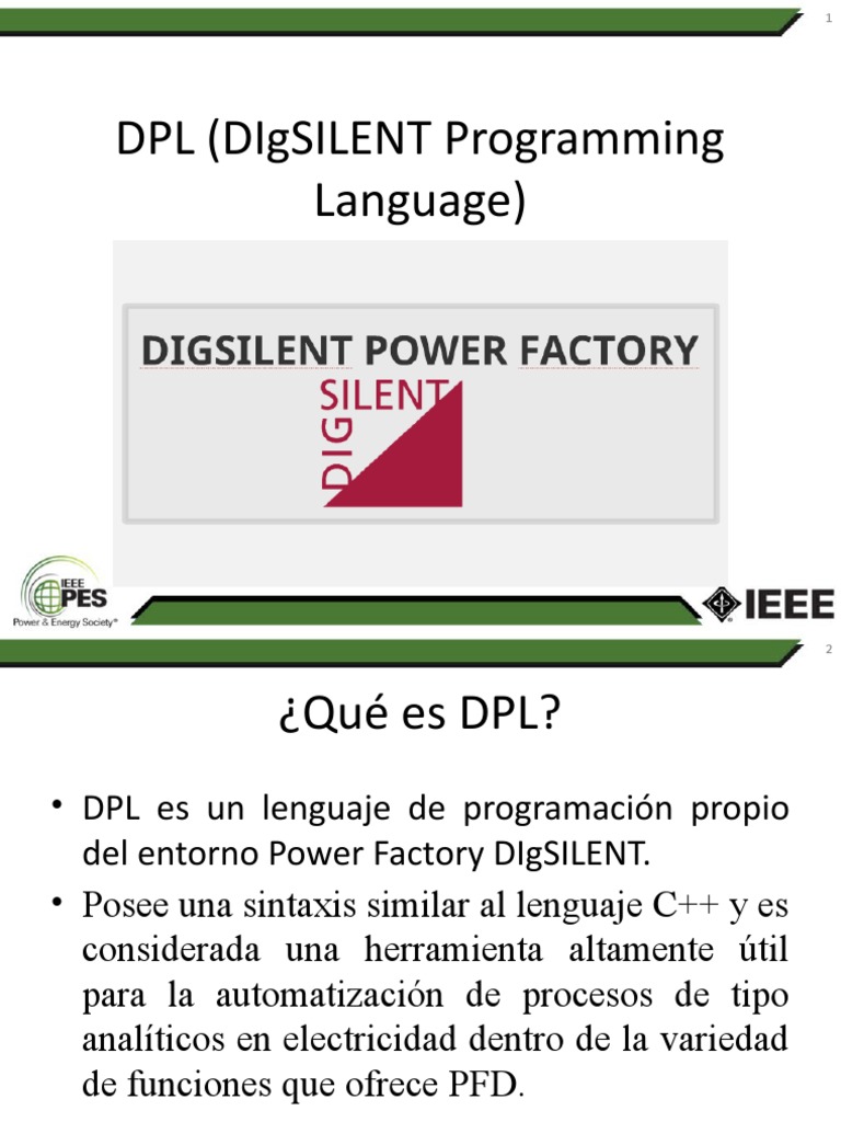 DPL (Digsilent Programming Language) | PDF | Lenguaje de programación | Software