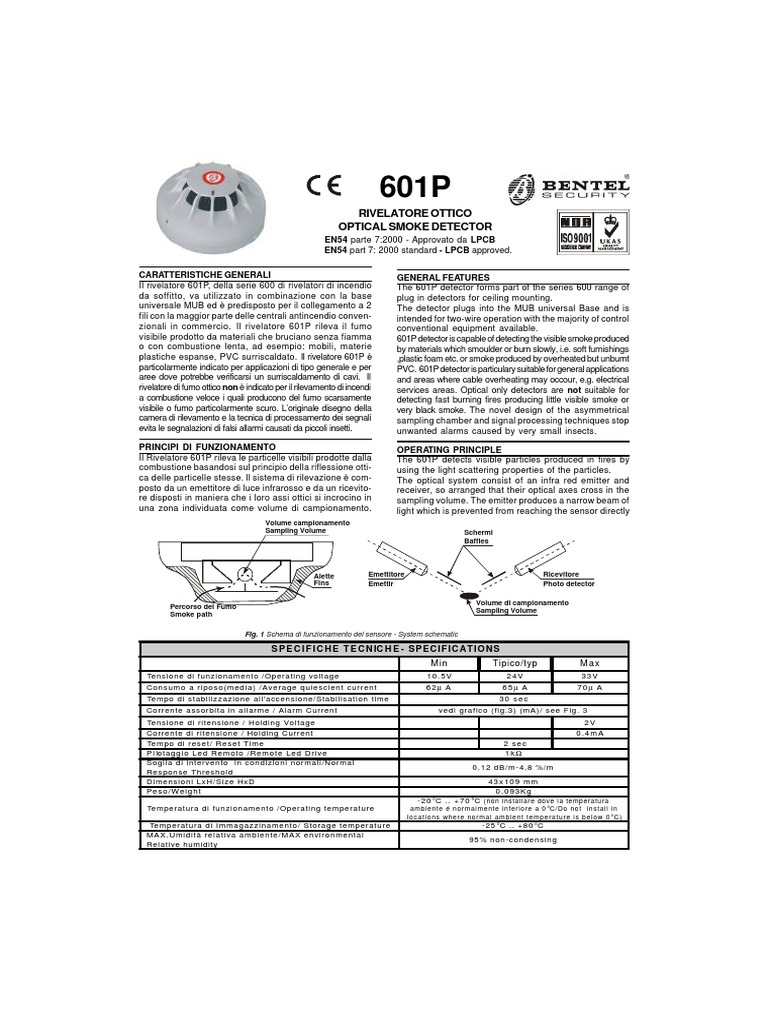 601P Optical Smoke Detector | PDF