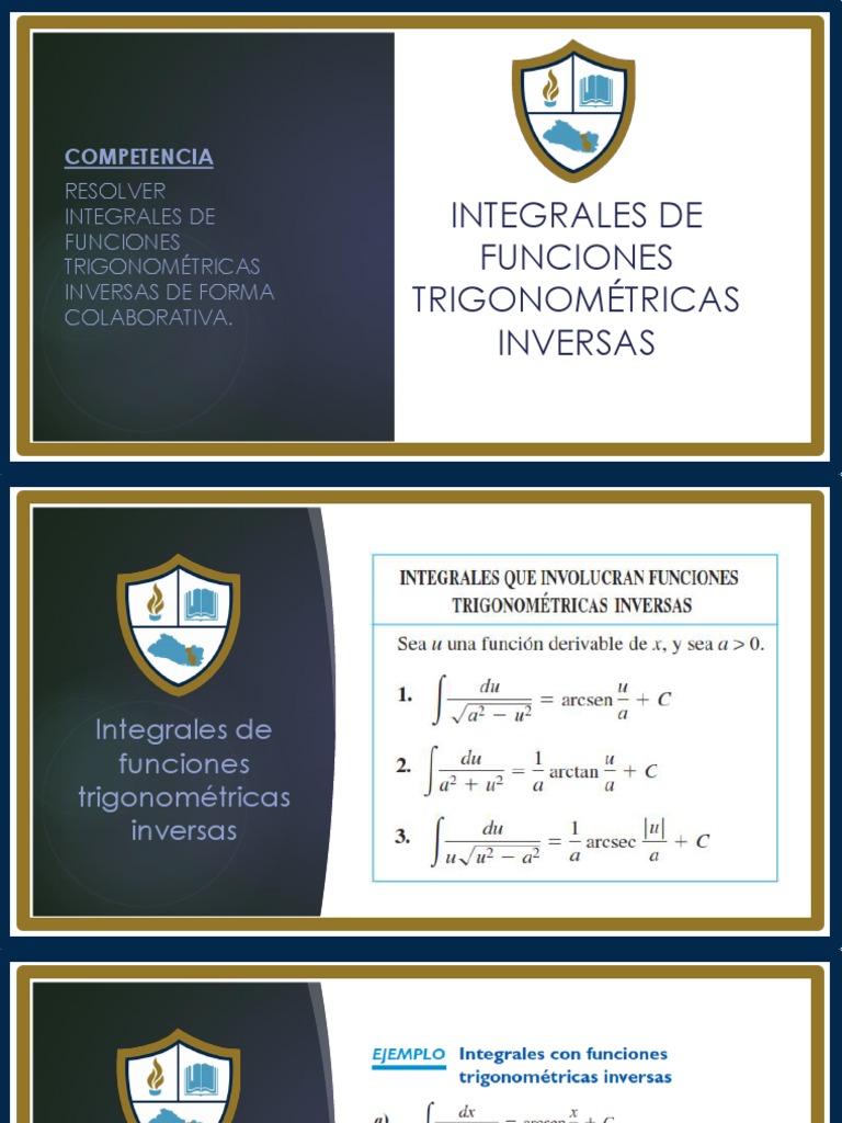 Integrales de Funciones Trigonométricas Inversas PDF | PDF