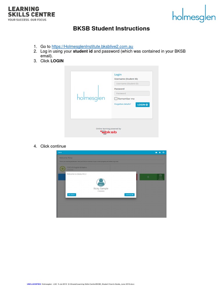 BKSB - Student How To Guide - June 2018 | PDF
